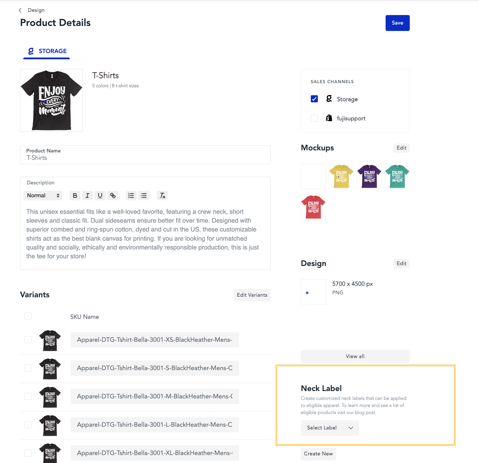 Adding neck labels to apparel products – Fujifilm